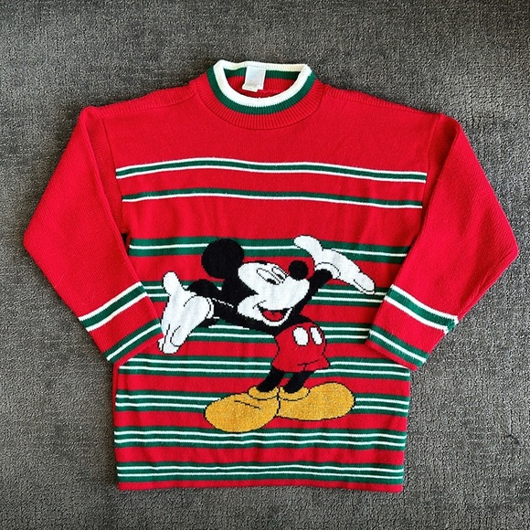 Mickey Unlimited | Sweaters | Mickey Unlimited Vintage Mickey Mouse Red ...